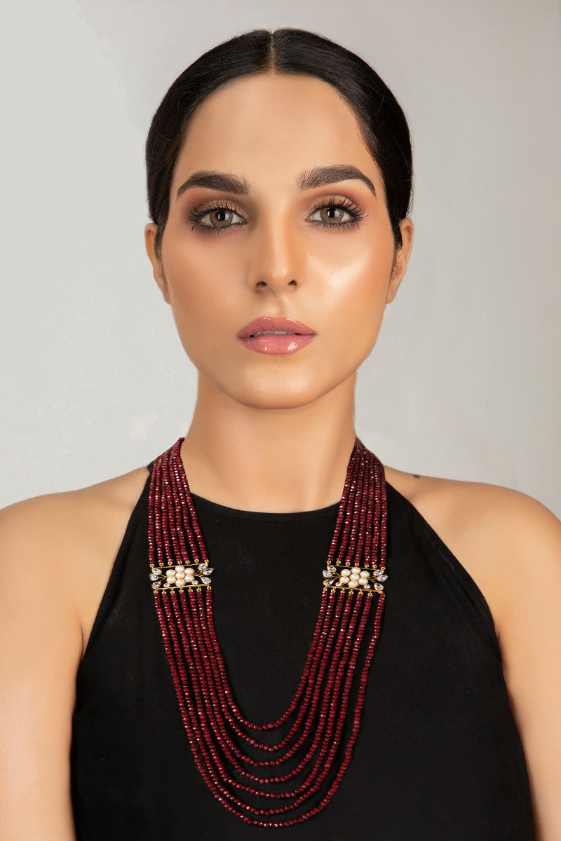 Necklace JML 001 Red Is Available In Red Color Maria B Maria B Necklace JML 001 Red Is Available In Red Color Maria B Maria B