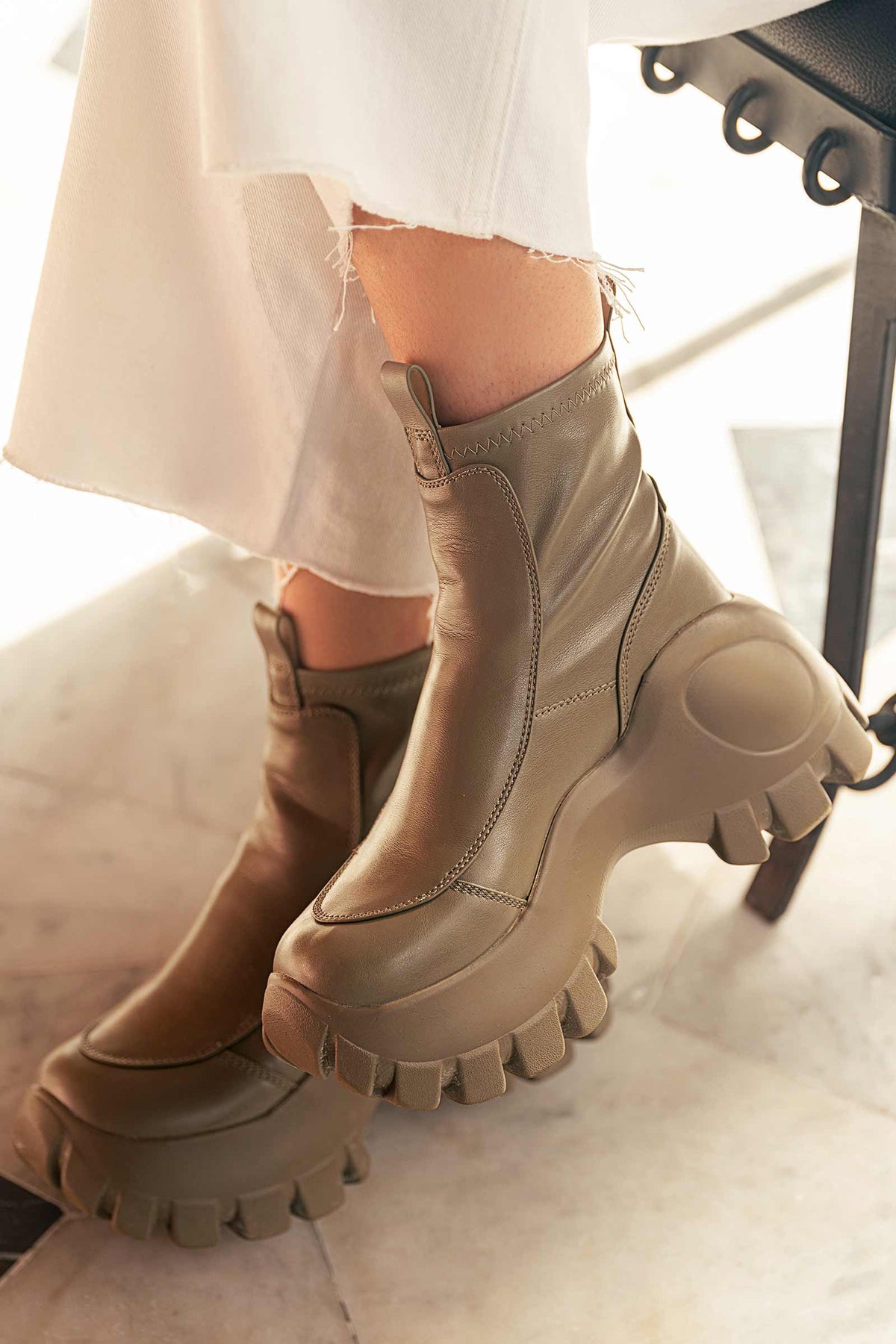 Eggshell Ankle Boots – Maria.B. Designs (PK)
