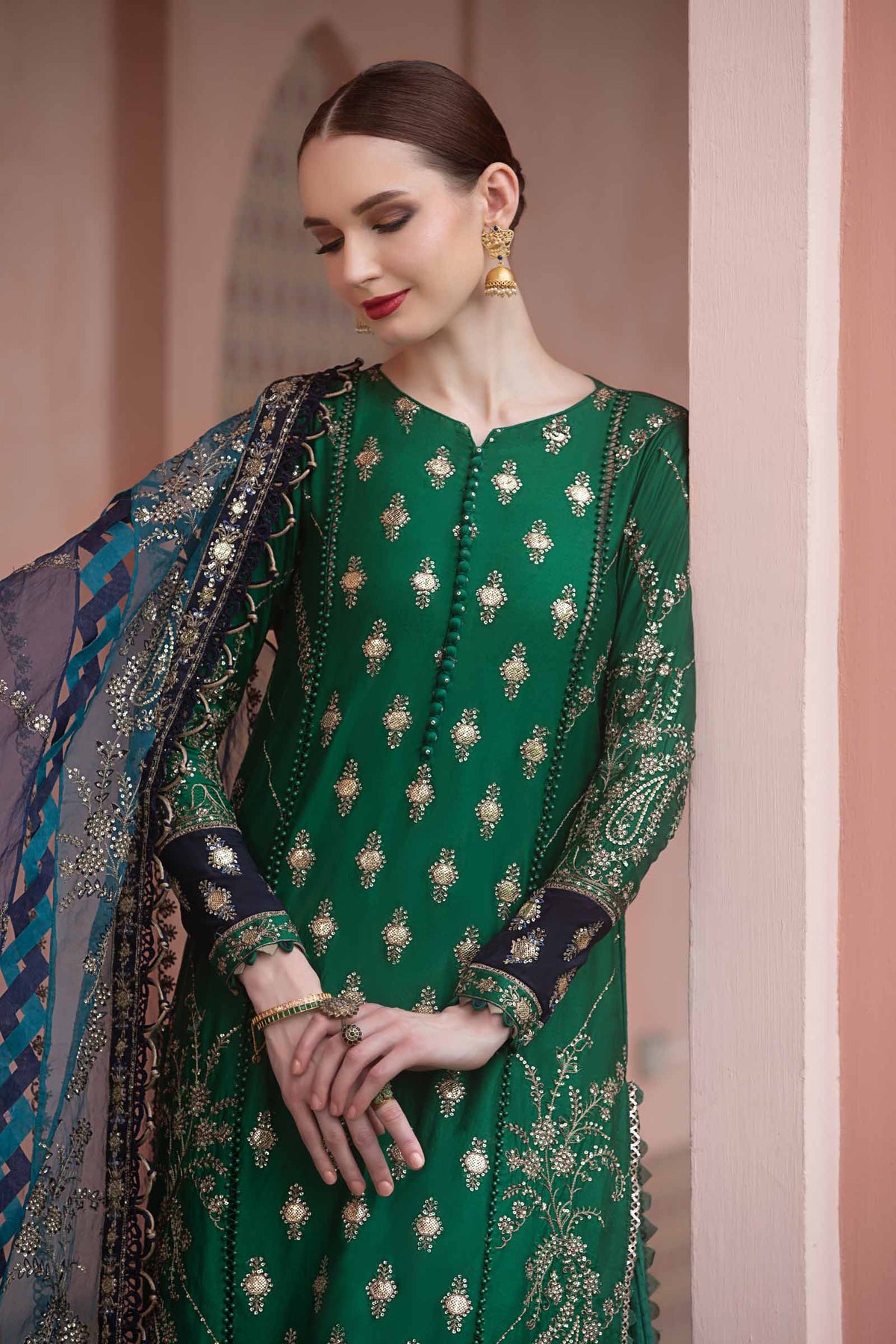 Unstitched Sateen | Emerald Green CST-711 – Maria.B. Designs (PK)