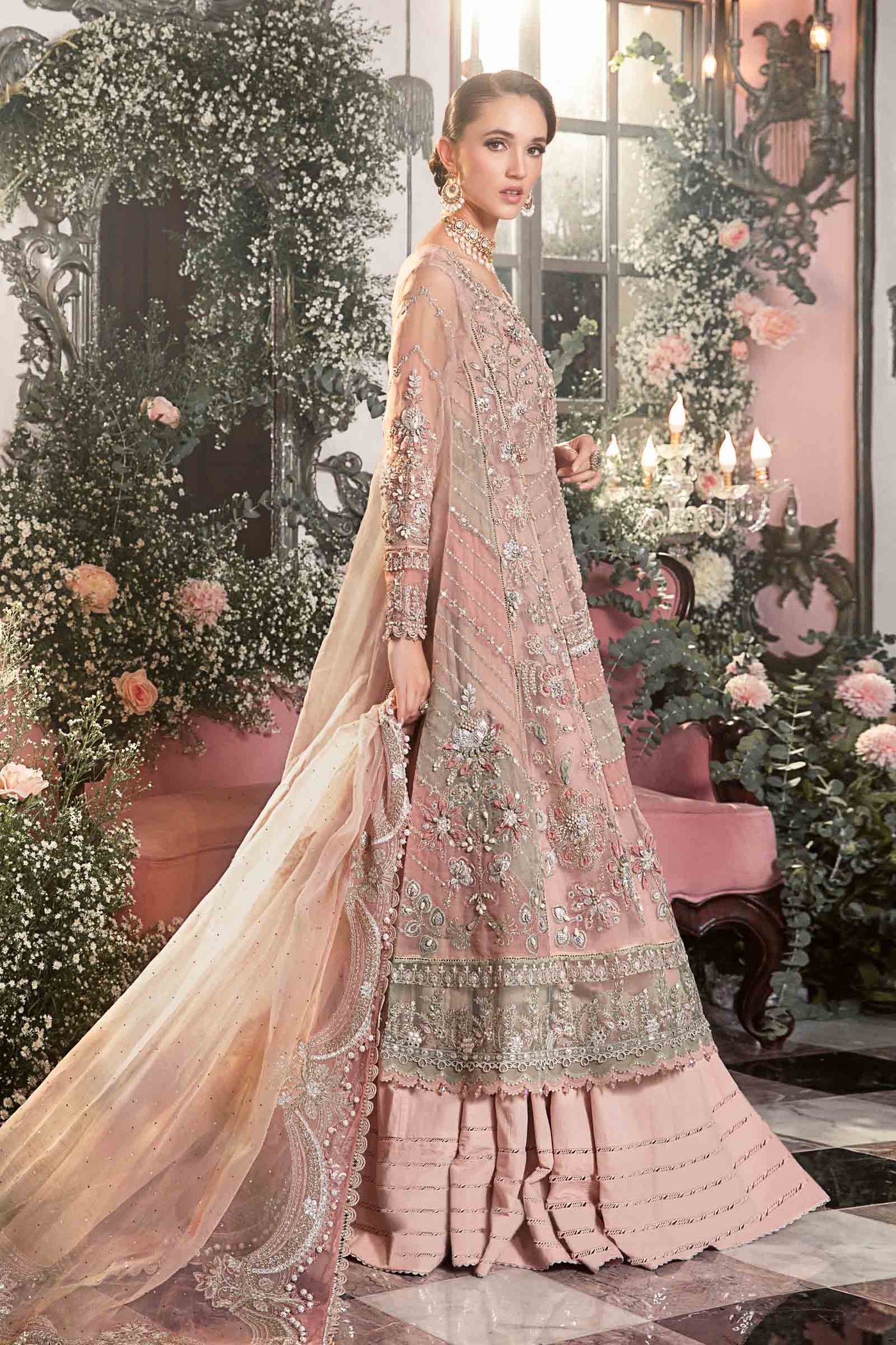 Unstitched Mbroidered | Pastel Pink BD-2706 – Maria.B. Designs (PK)