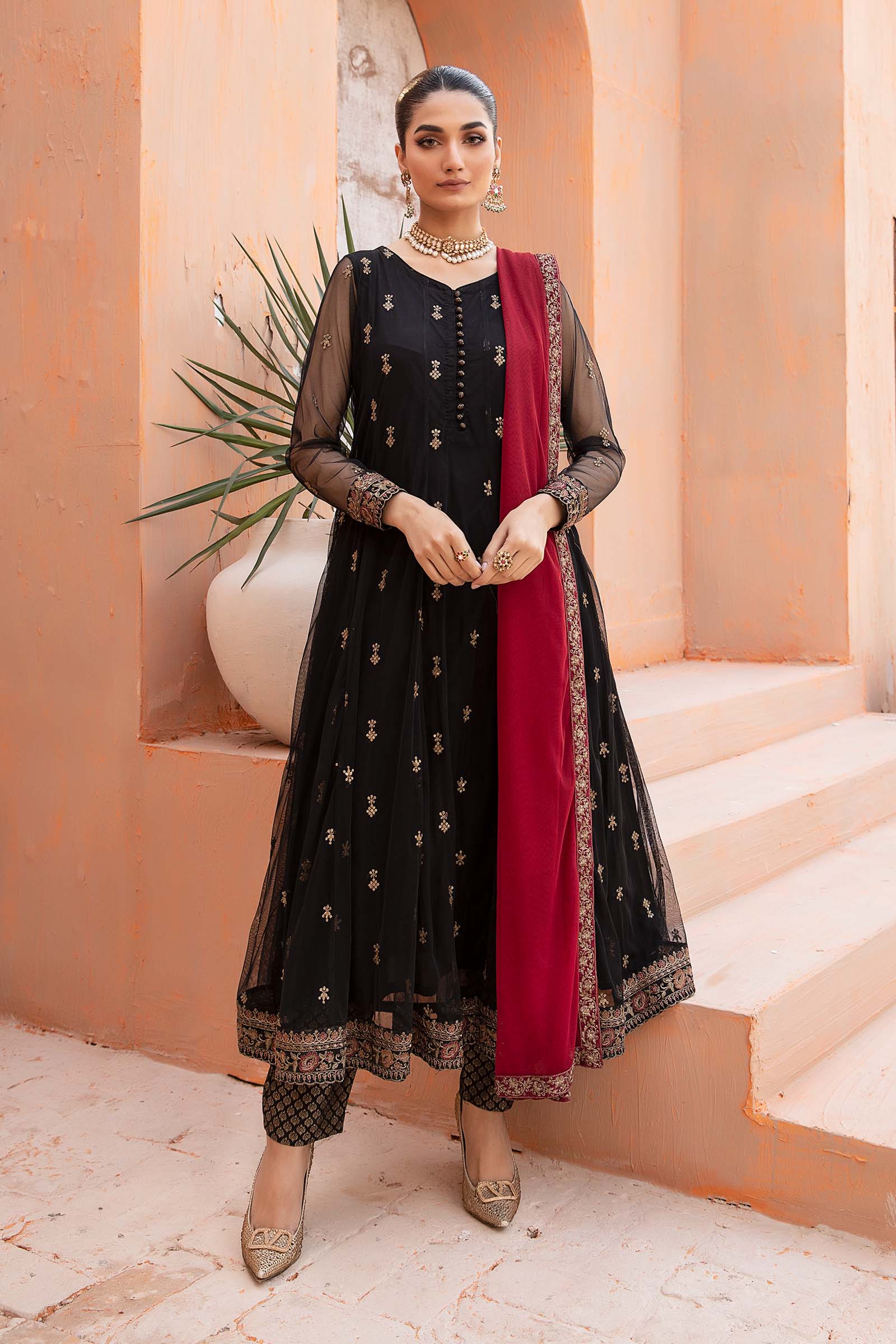 3 Piece Embroidered Net Suit – Maria.B. Designs (PK)