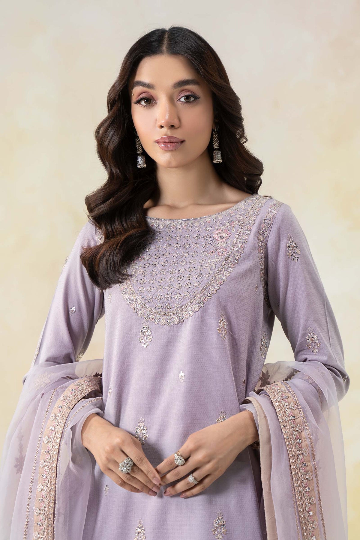 3 Piece Embroidered Dobby Lawn Suit | DW-EF25-58 – Maria.B. Designs (PK)