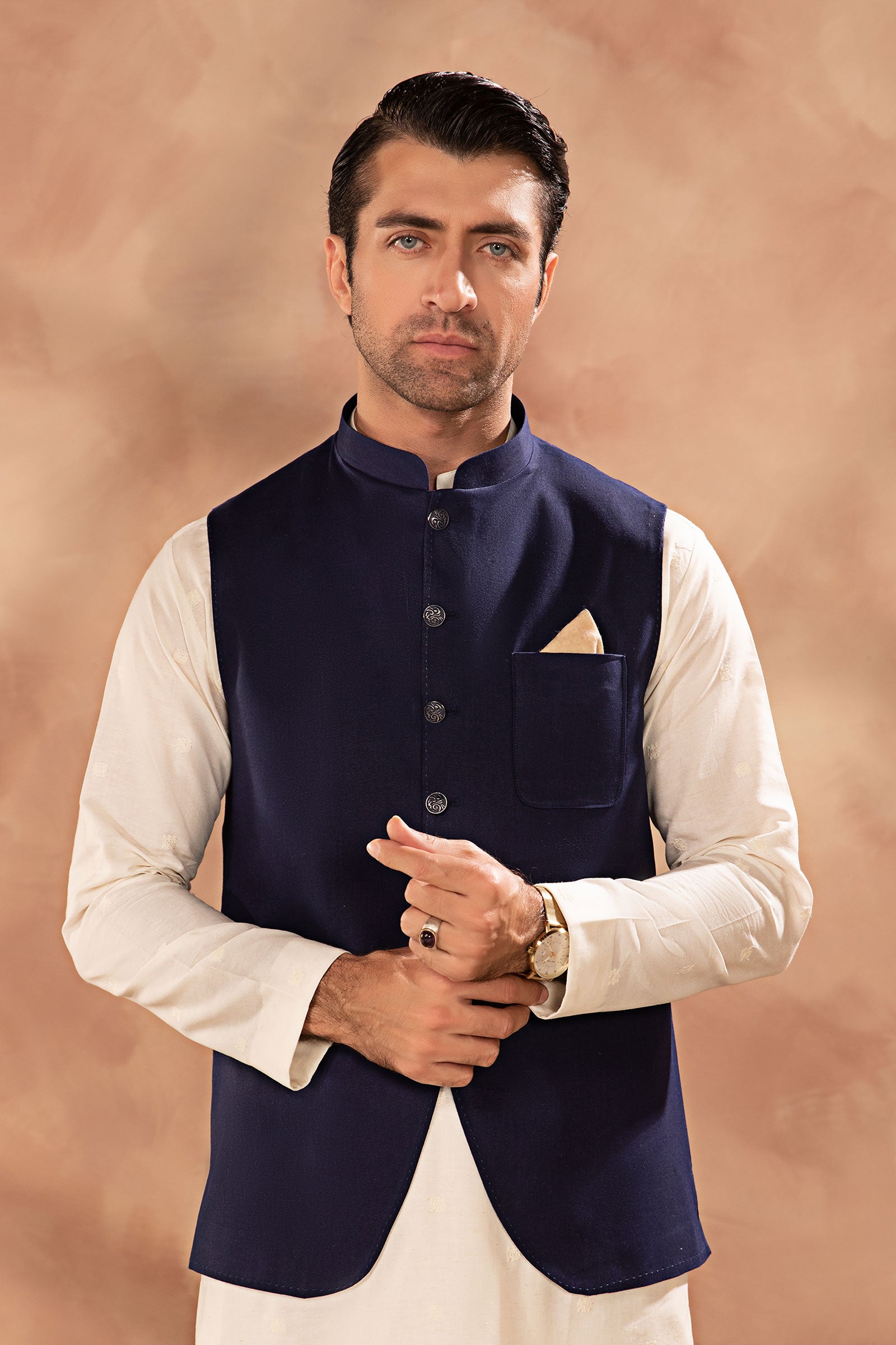 Navy Blue Waistcoat – Maria.B. Designs (PK)