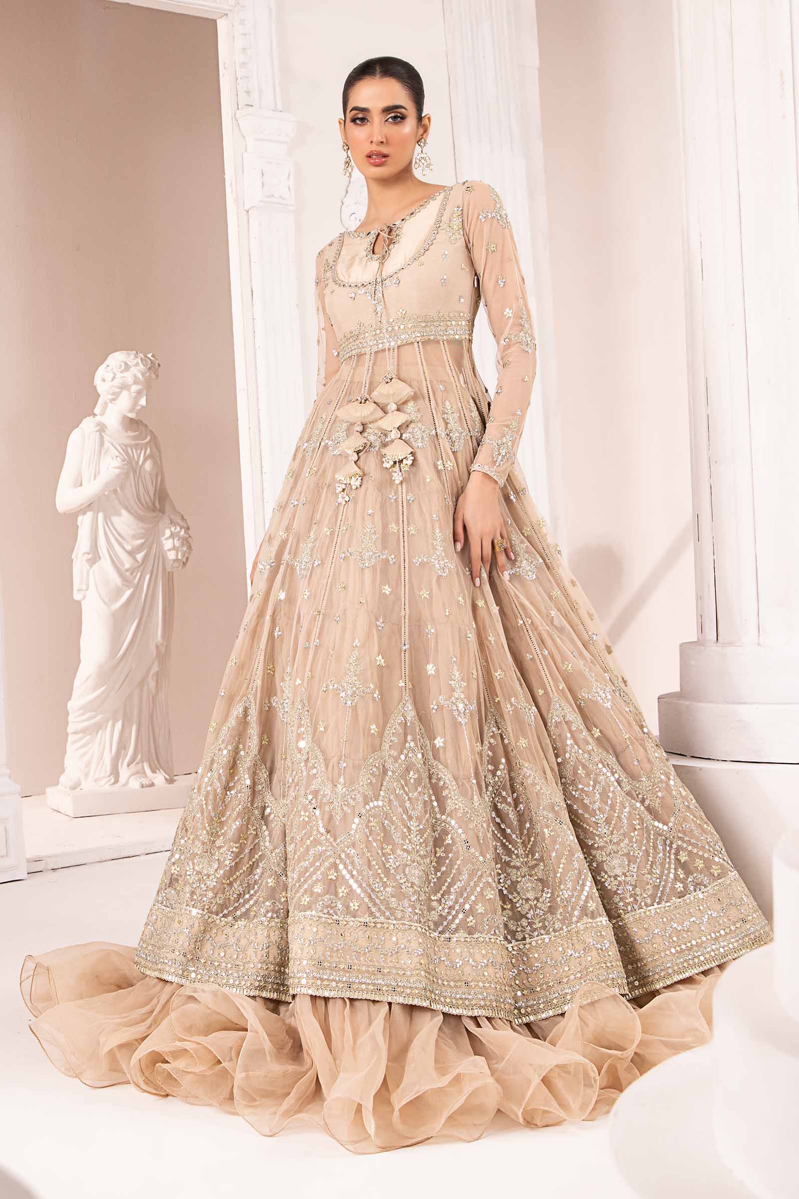 Embroidered Poly Net Fabric (1Pc) | LF-702 – Maria.B. Designs (PK)