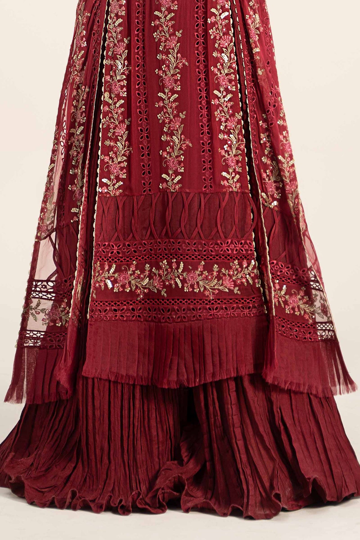 Embroidered Chiffon Fabric (2Pcs) | LF-724 – Maria.B. Designs (PK)