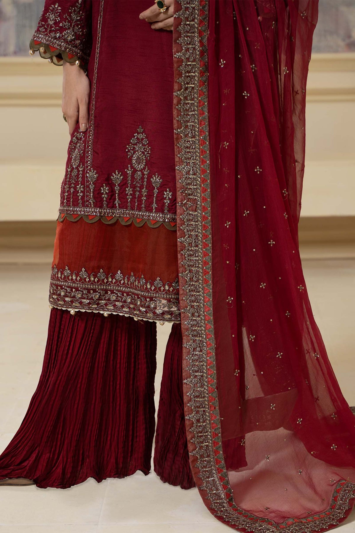 Suit Maroon SF-W23-20 – Maria.B. Designs (PK)