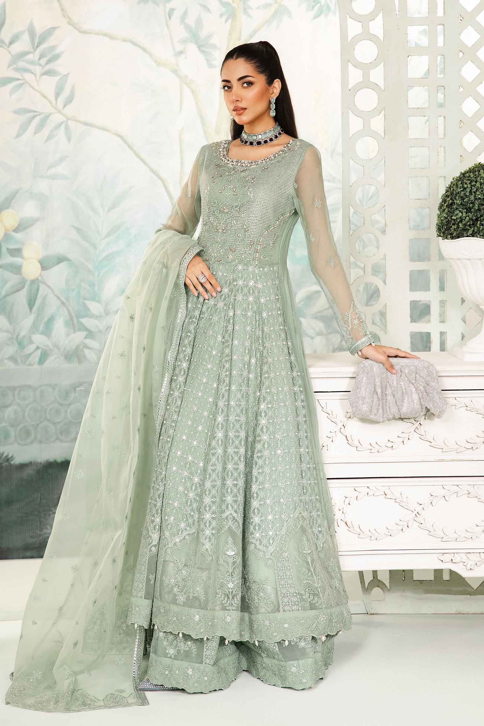 3 Piece Embroidered Bamber Chiffon Suit – Maria.B. Designs (PK)