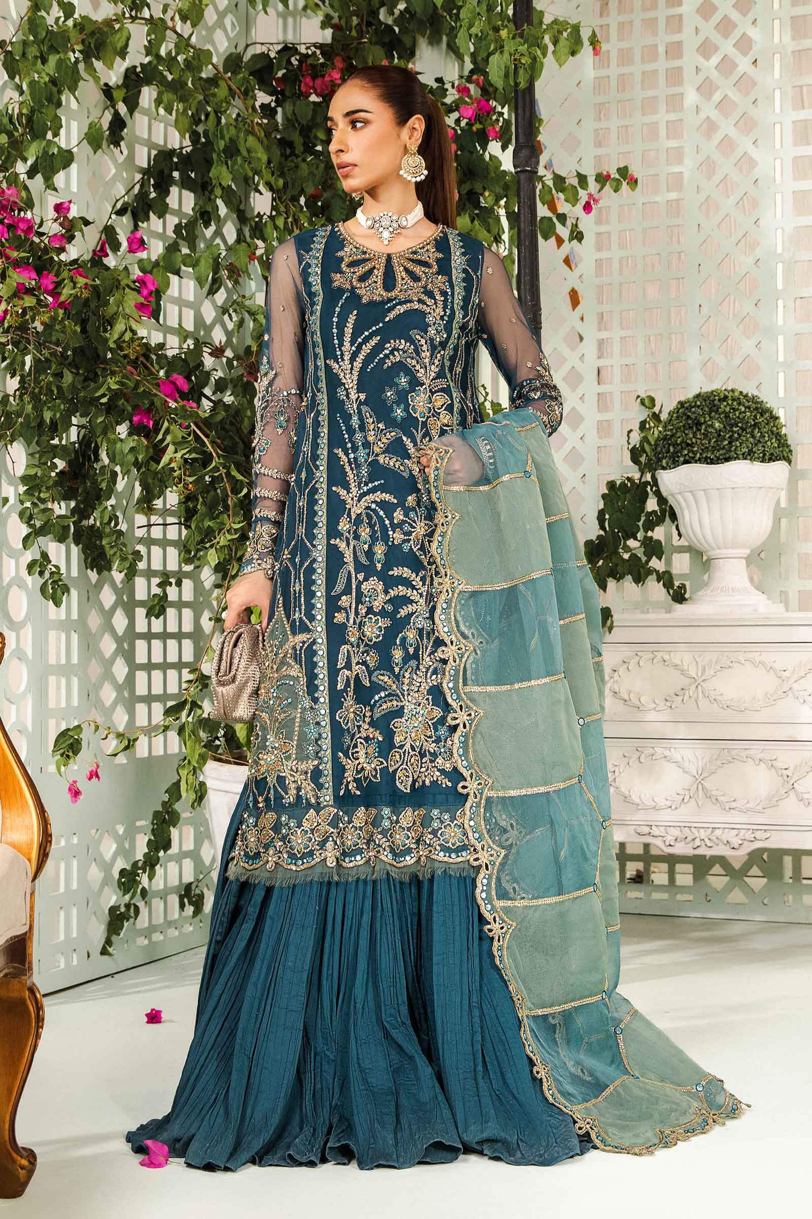 3 Piece Embellished Net Suit – Maria.B. Designs (PK)