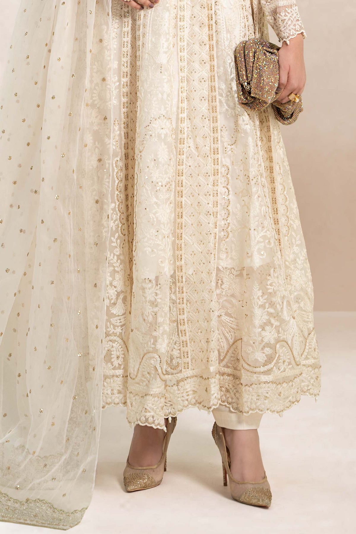 3 Piece Embroidered Frock | SF-EF22-01R1 – Maria.B. Designs (PK)