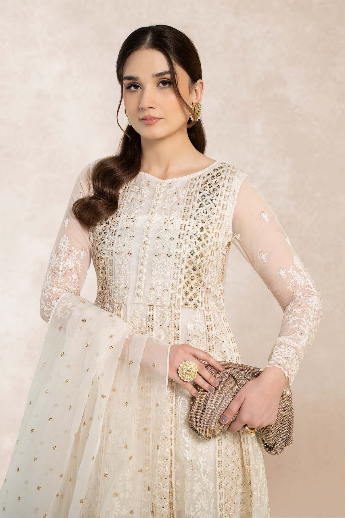 3 Piece Embroidered Frock | SF-EF22-01R1 – Maria.B. Designs (PK)