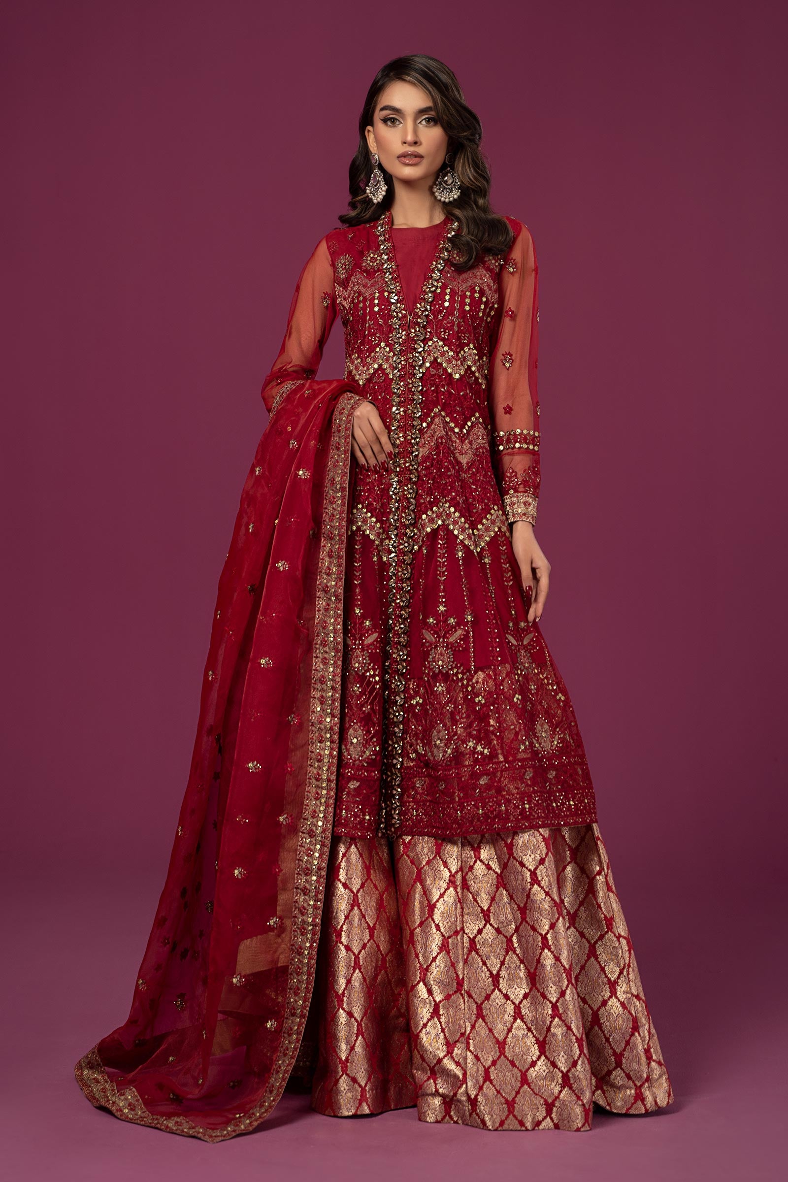 3 Piece Embroidered Net Suit – Maria.B. Designs (PK)