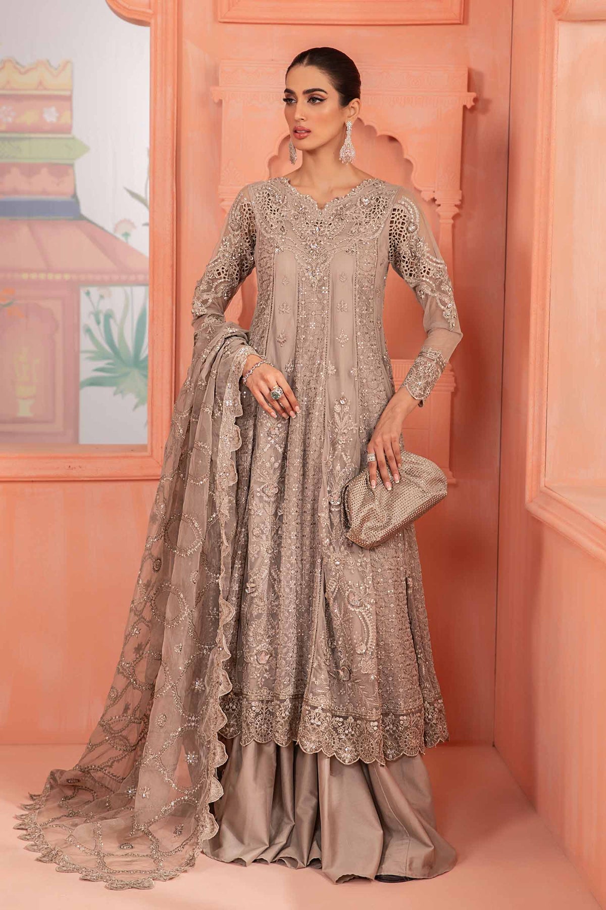 3 Piece Embroidered Net Suit | SF-PF24-03 – Maria.B. Designs (PK)