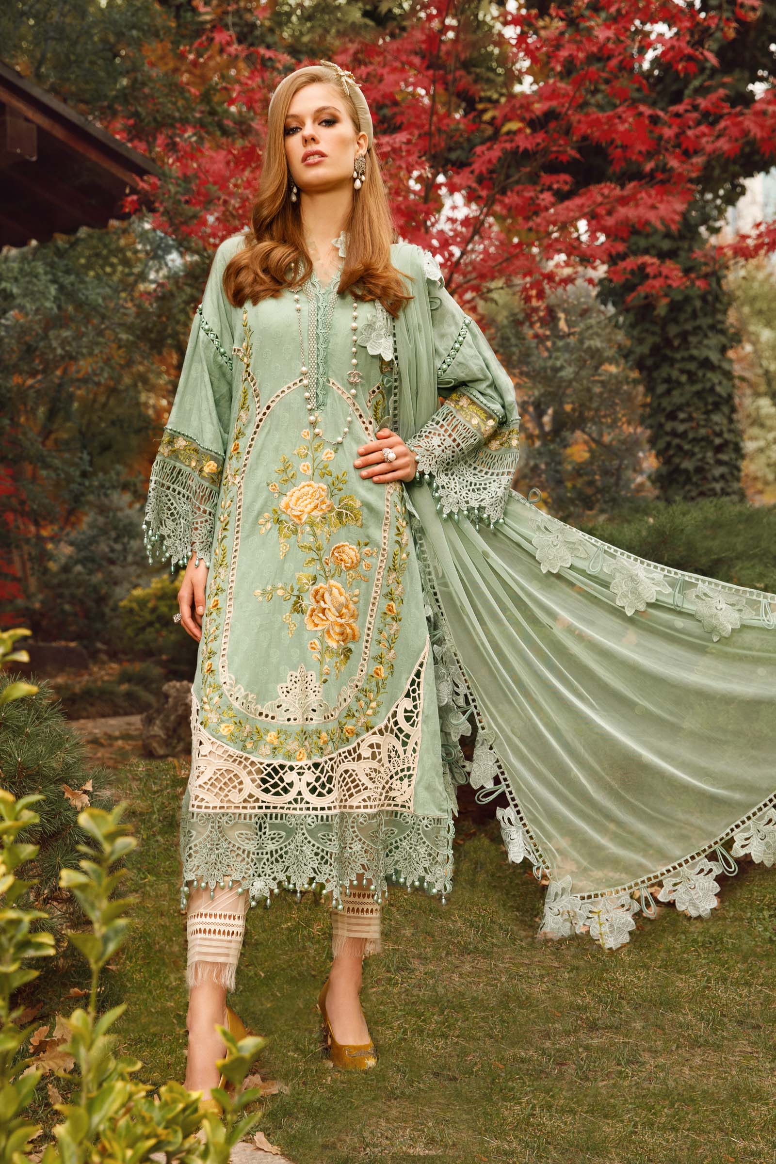 Unstitched Lawn | D-2302-B – Maria.B. Designs (PK)