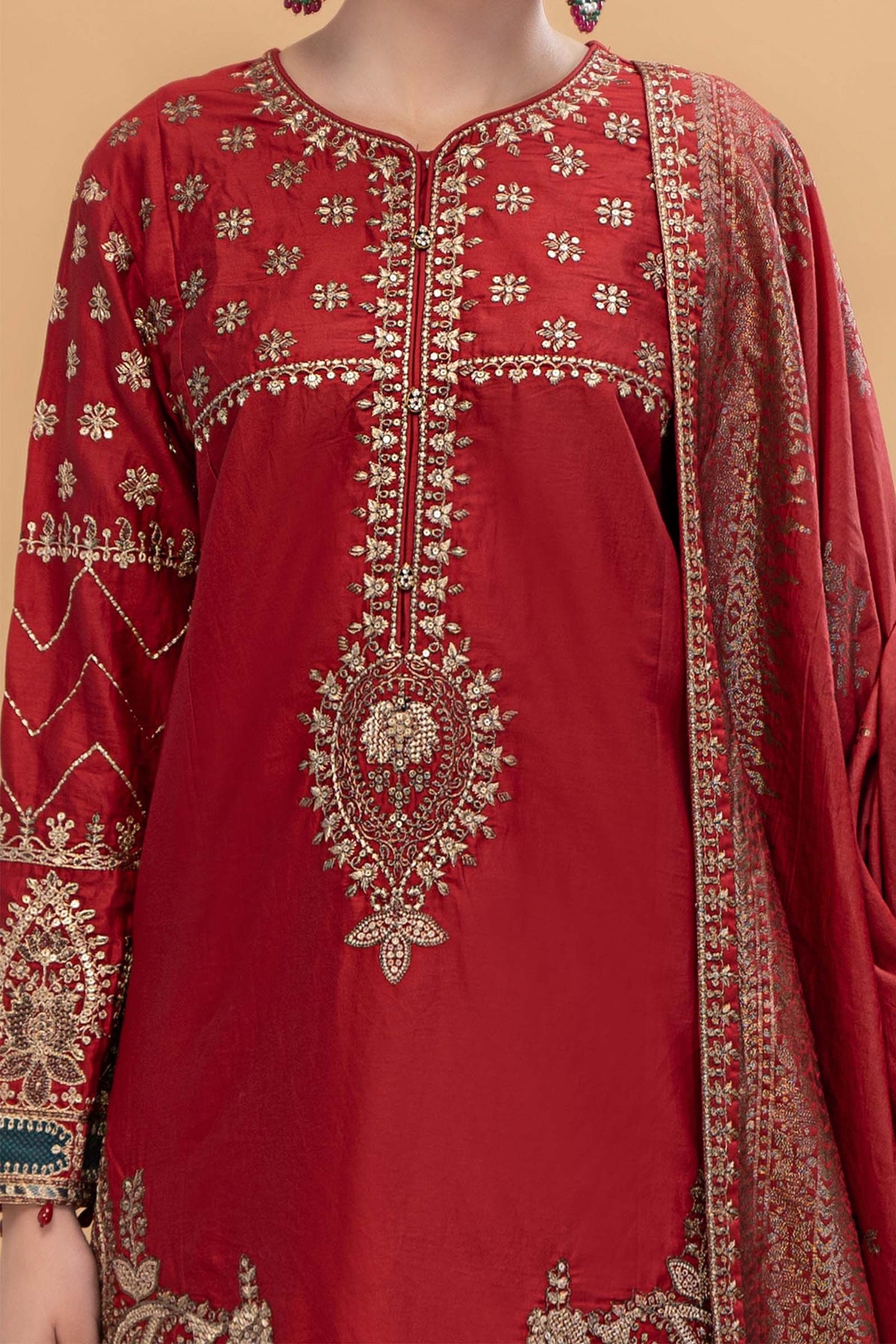 Suit Ruby Red Css 602 Mariab Designs Pk 