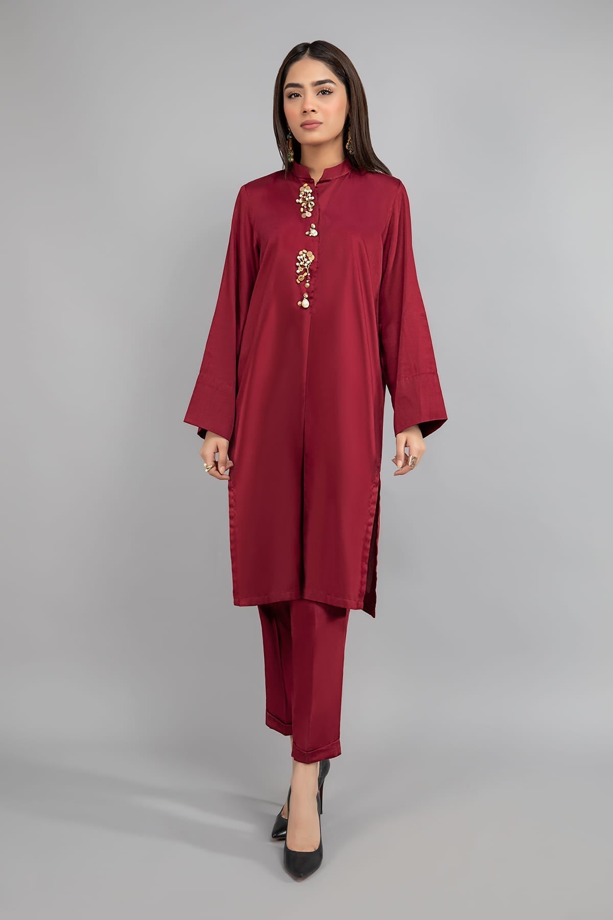 Suit Maroon MG-W20-11 is available in Maroon Color - Maria.B. – Maria.B ...