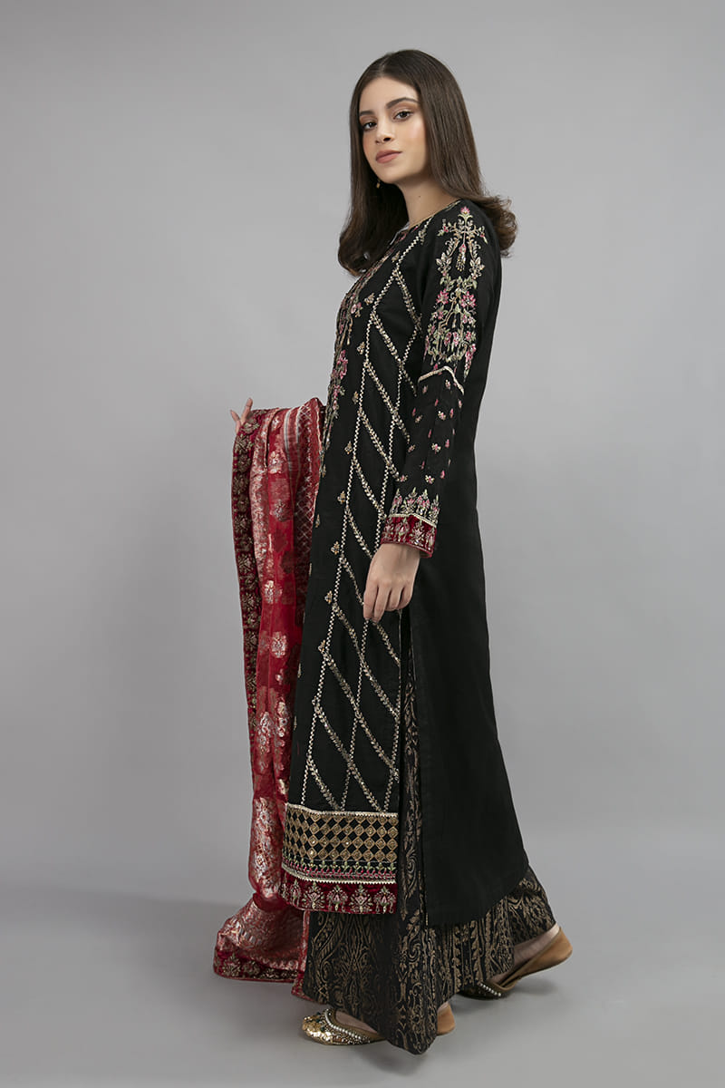 Suit Black SF-EA20-12 is available in Black Color - Maria.B. – Maria.B ...