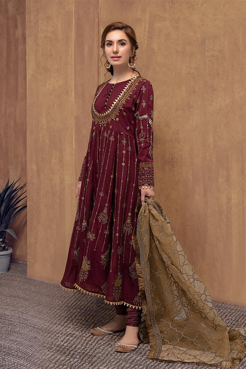 Suit Maroon SF-W19-26 is available in Maroon Color - Maria.B. – Maria.B ...