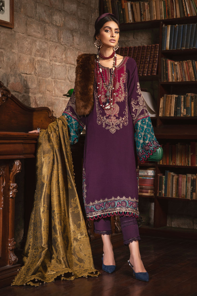Unstitched Linen DL-1002-Purple – Maria.B. Designs (PK)