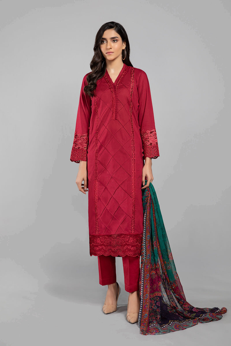 Suit Red DW-SS21-10 is available in Red Color - Maria.B. – Maria.B ...