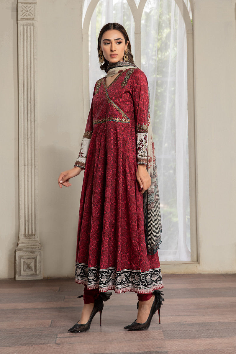 Suit Maroon ELS-21-03 is available in Maroon Color - Maria.B. – Maria.B ...
