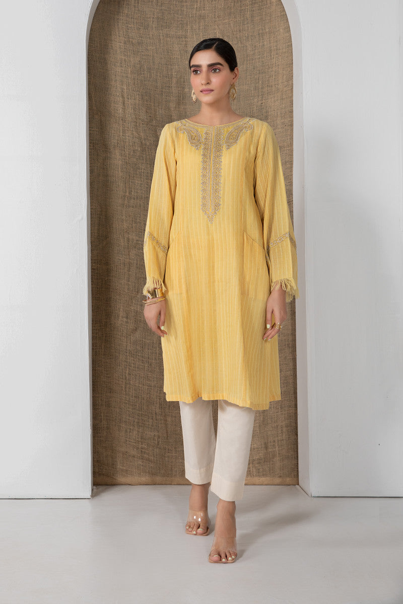Shirt Yellow MB-SS21-155 is available in Yellow Color - Maria.B ...